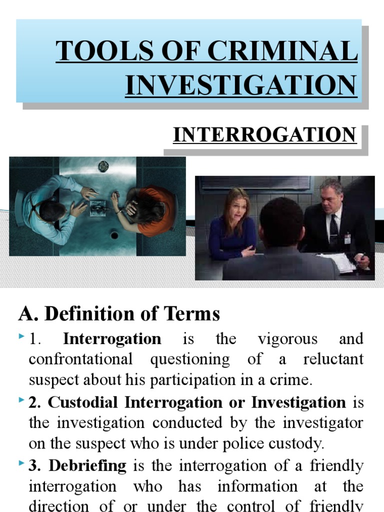 Tools of Criminal Investigation Tools of Criminal Investigation | PDF ...
