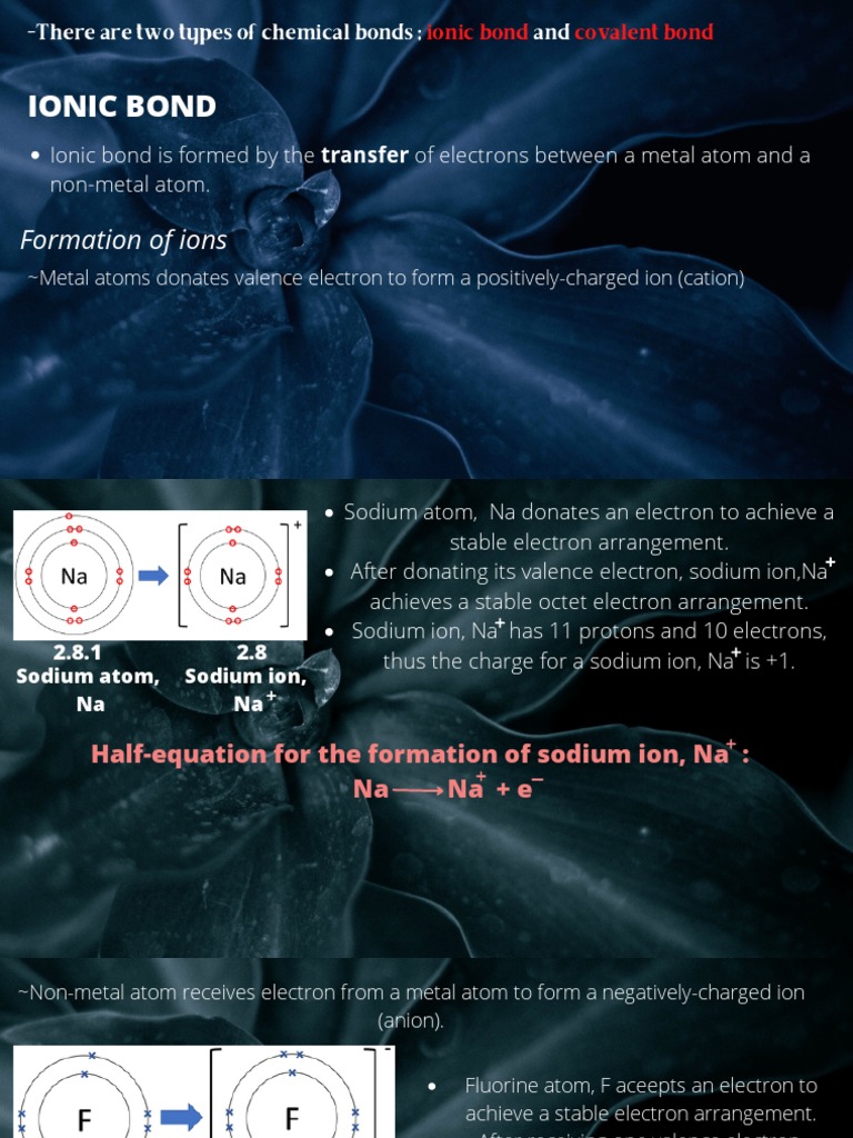 Ionic Bond | PDF | Ion | Chemical Bond