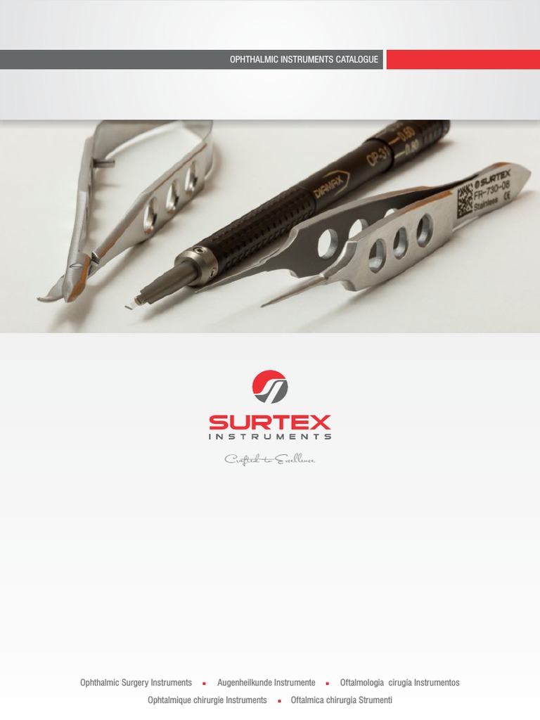 Surtex Ophthalmic Instruments Catalogue1 1 | PDF | Sterilization ...