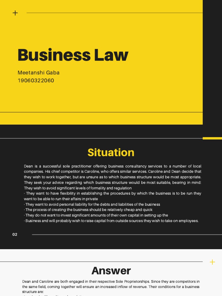 Business Law Presentation | PDF | Law | Limited Liability Partnership