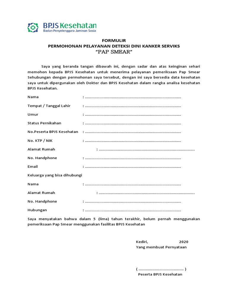 Formulir Pap Smear | PDF