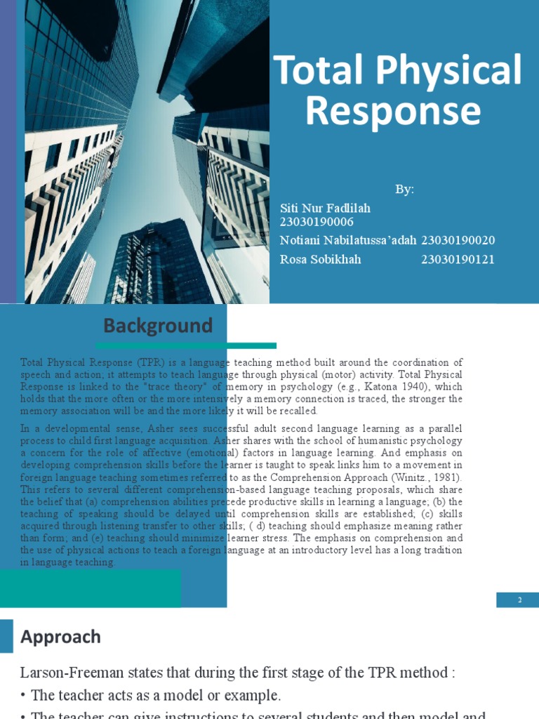 Group 9 - Total Physical Response | PDF | Linguistics | Education Theory