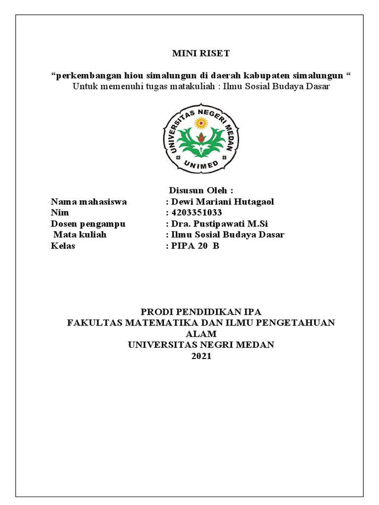 Mini Riset - Isbd - Dewi Mariani Hutagaol | PDF