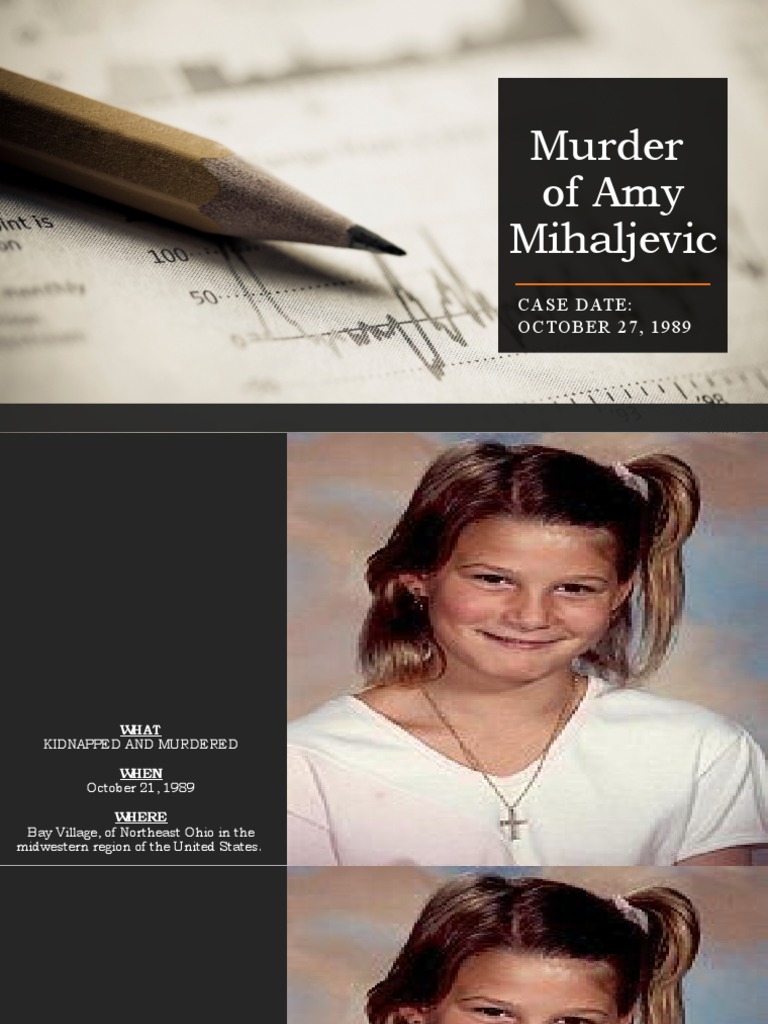 Murder of Amy Mihaljevic: Case Date: OCTOBER 27, 1989 | PDF | Violent ...