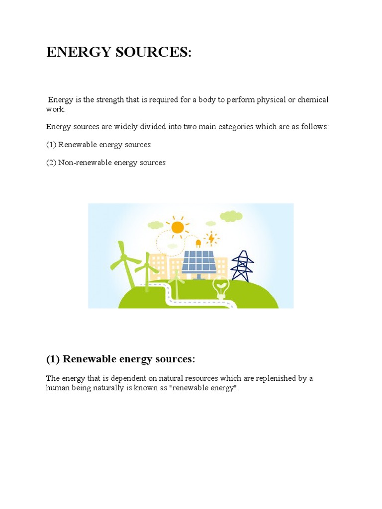 Energy Sources | PDF | Energy Development | Renewable Energy