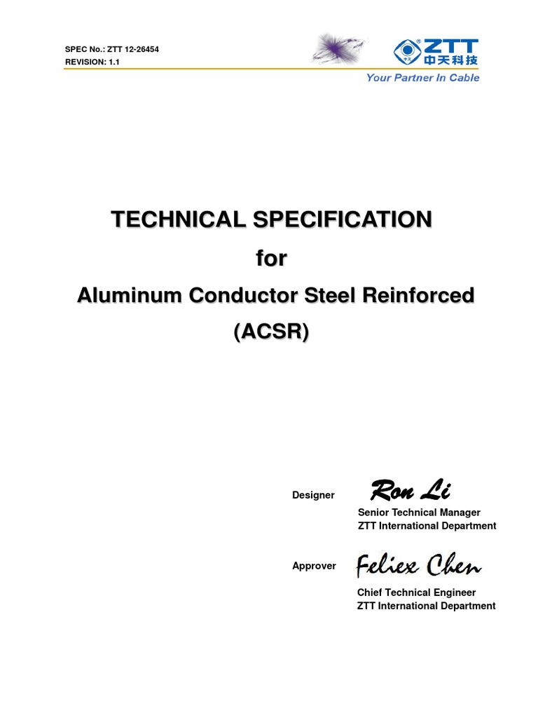 ACSR Rail ZTT | PDF | Specification (Technical Standard) | Building ...