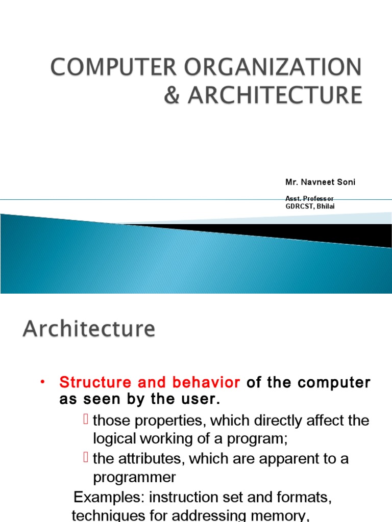 An Overview of the Architecture and Components of a Basic Computer ...