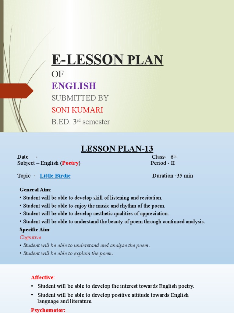 Poetry Plan | PDF | Poetry | Cognition