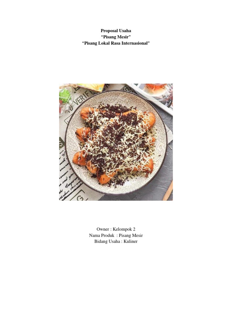 Proposal Usaha Kuliner Pisang Mesir | PDF