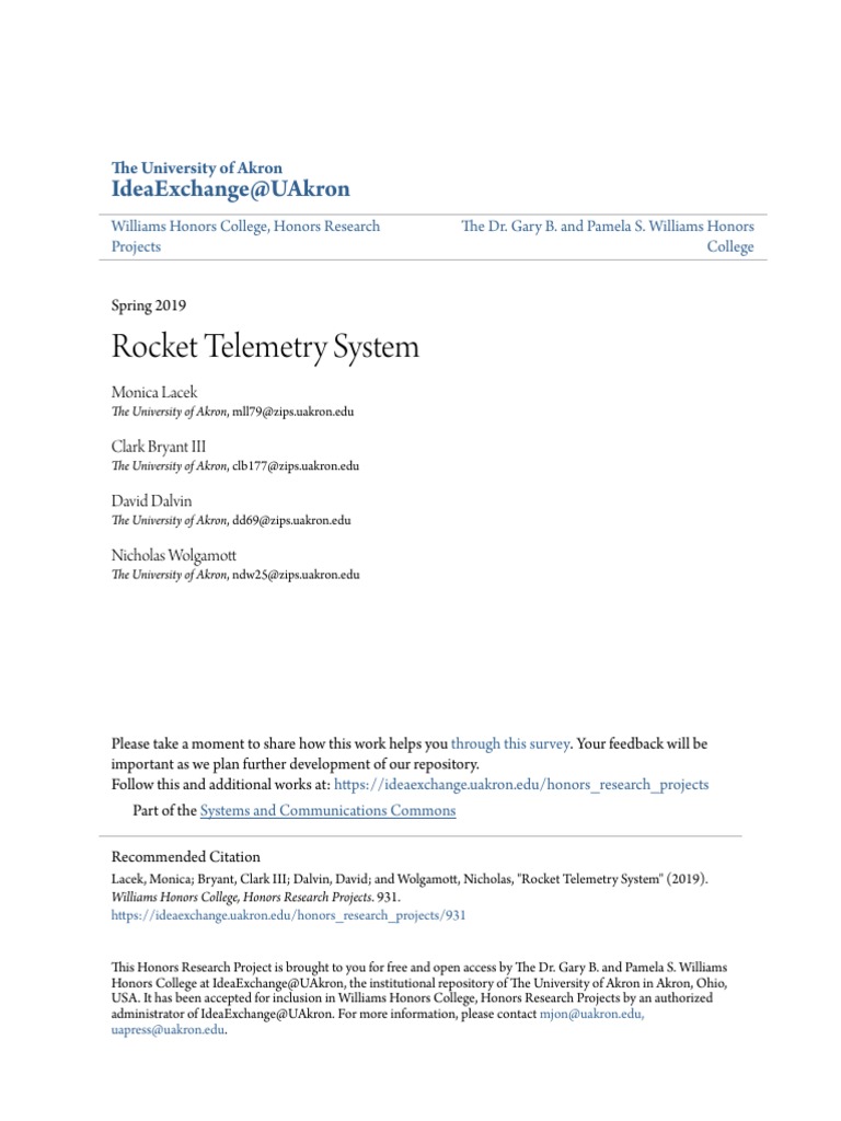 Rocket Telemetry System | PDF | Telemetry | Radio