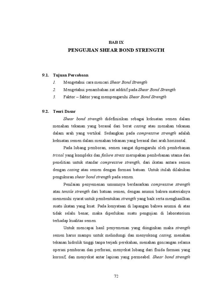 Bab 9 Shear Bond Strength | PDF