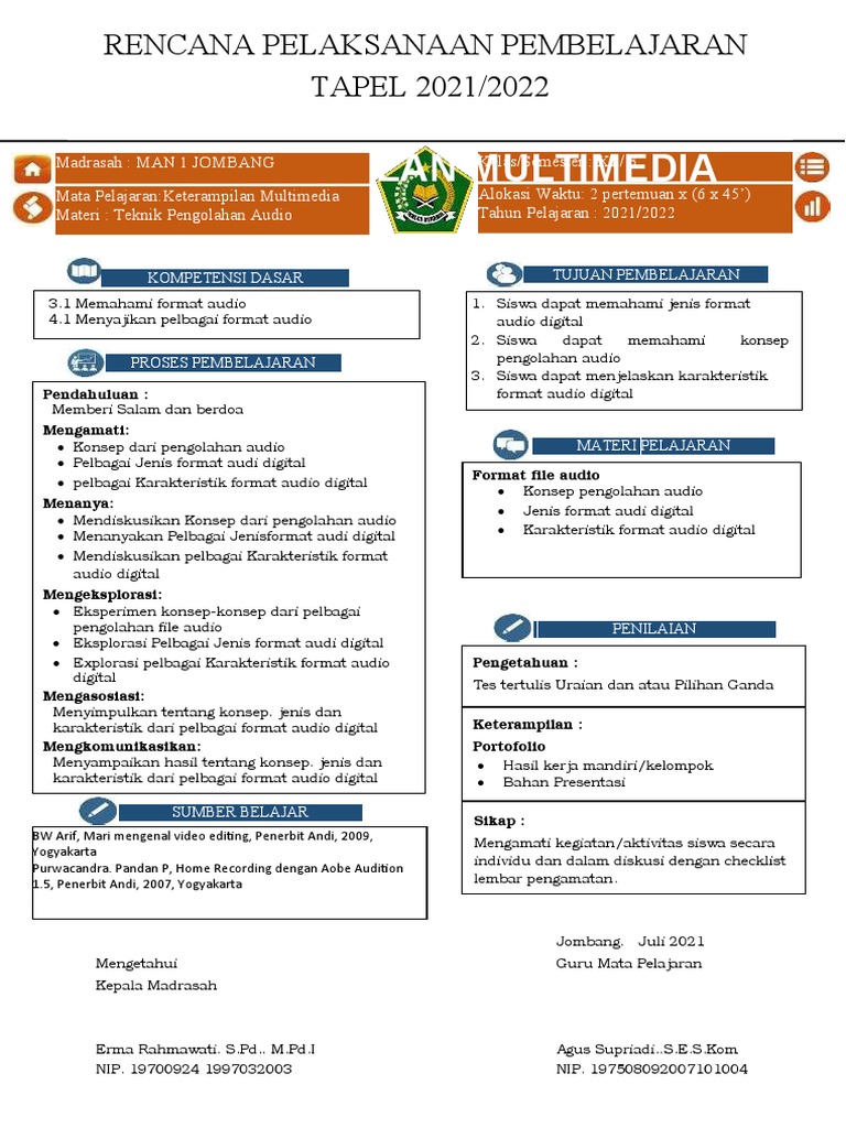 RPP Multimedia 2021 - 2022 | PDF
