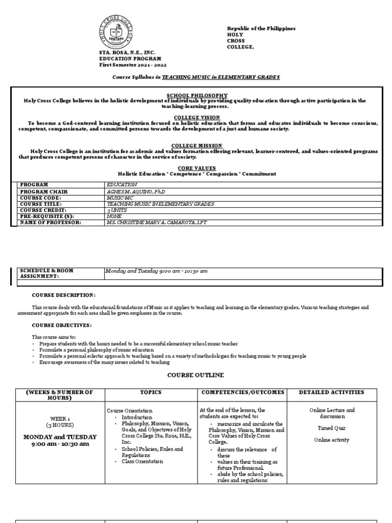 Syllabus and Reporter Beed 3b | PDF | Test (Assessment) | Classroom