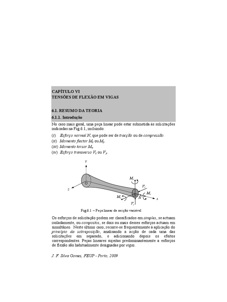 Cap Vi | PDF | Flexão (Física) | Estresse (Mecânica)