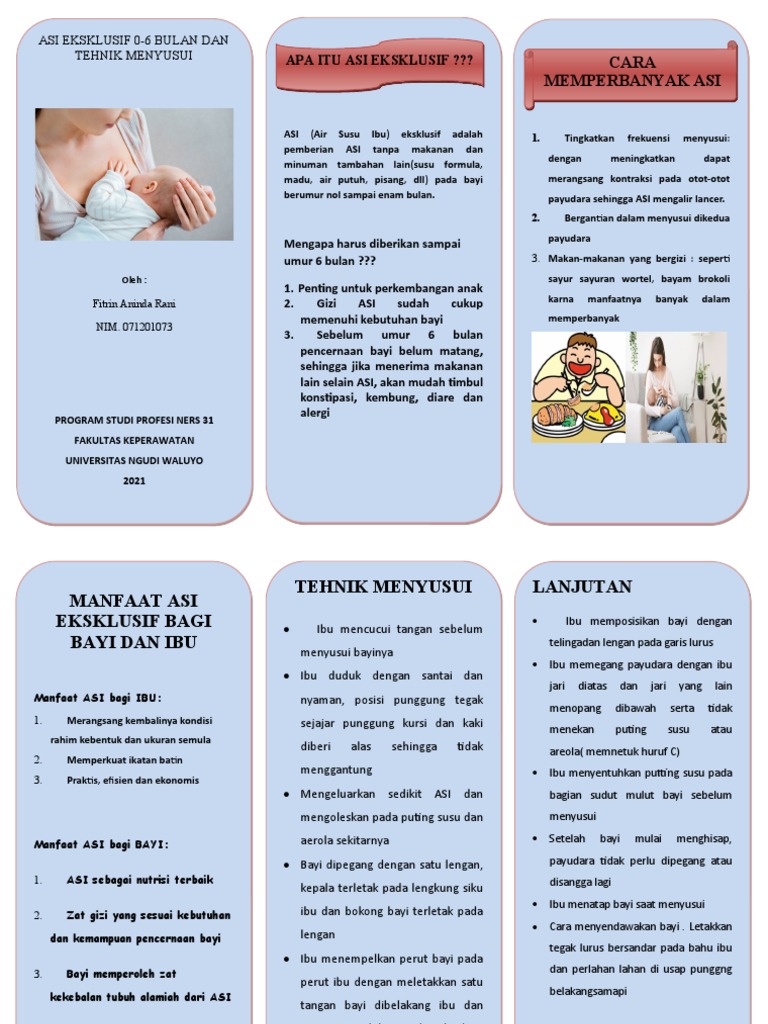 Leaflet Asi Eklusif Dan Tehnik Menyusui Benar-1 | PDF