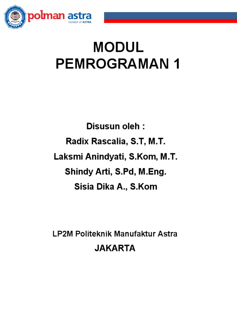 MI PRG1 20211 M6 ModulPraktikum | PDF | Bisnis | Komputer