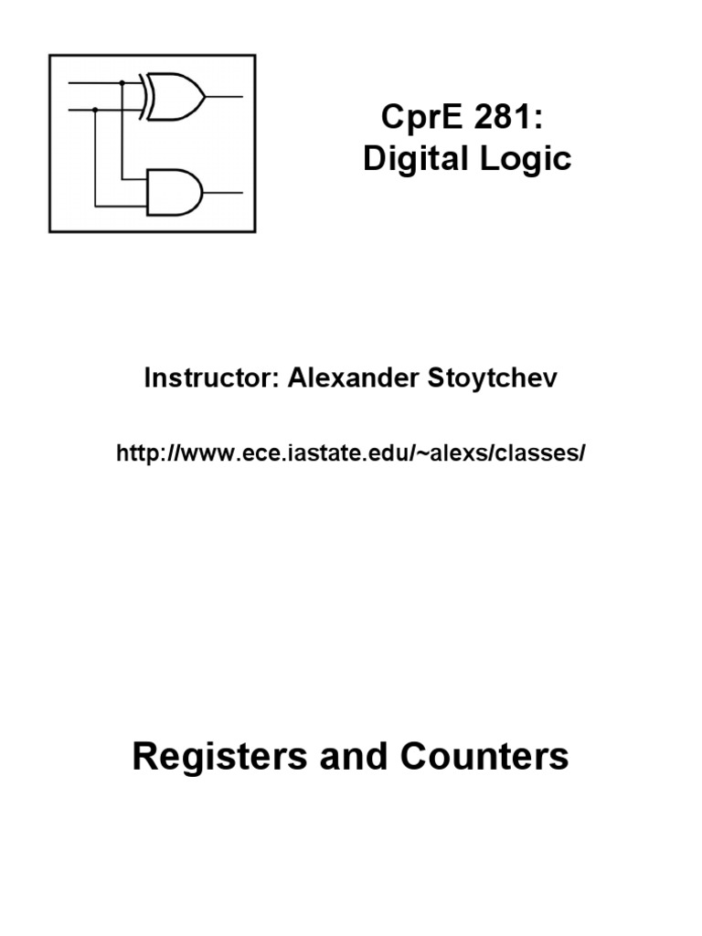 Cpre 281: Digital Logic: Instructor: Alexander Stoytchev | PDF | Information And Communications ...