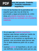 Profedeele. Contraste de Pasados. Pretérito Imperfecto e Indefinido ...