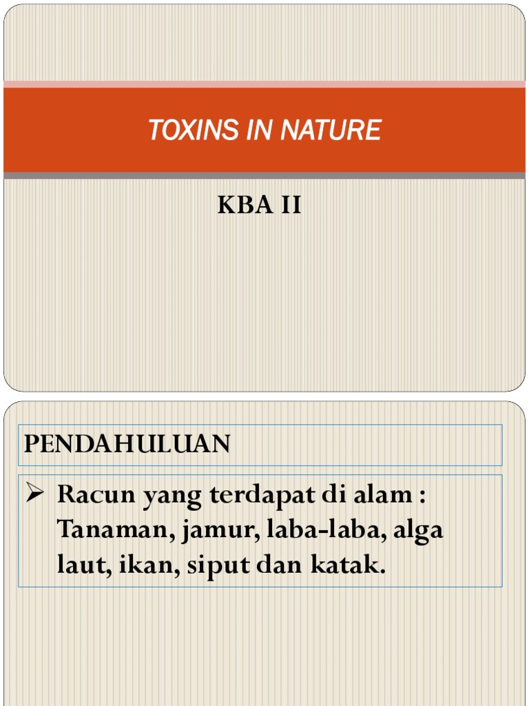 Senyawa Beracun Dialam | PDF