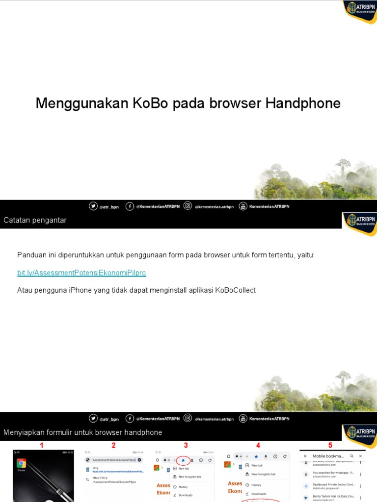 Menggunakan KoBo Pada Browser Handphone | PDF