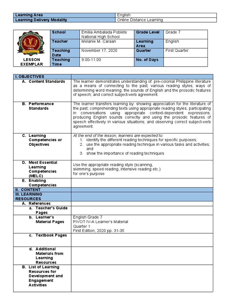 Learning the Appropriate Reading Style | PDF | Speed Reading | Learning