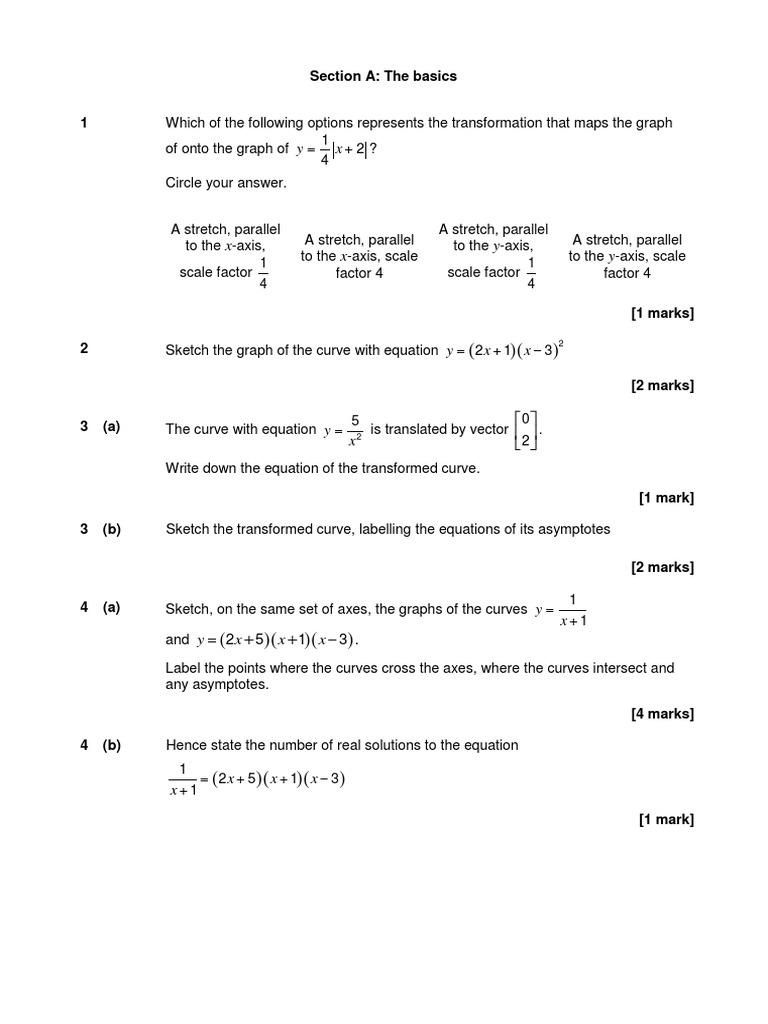 Graphs And Transformations Homework Pdf Cartesian Coordinate