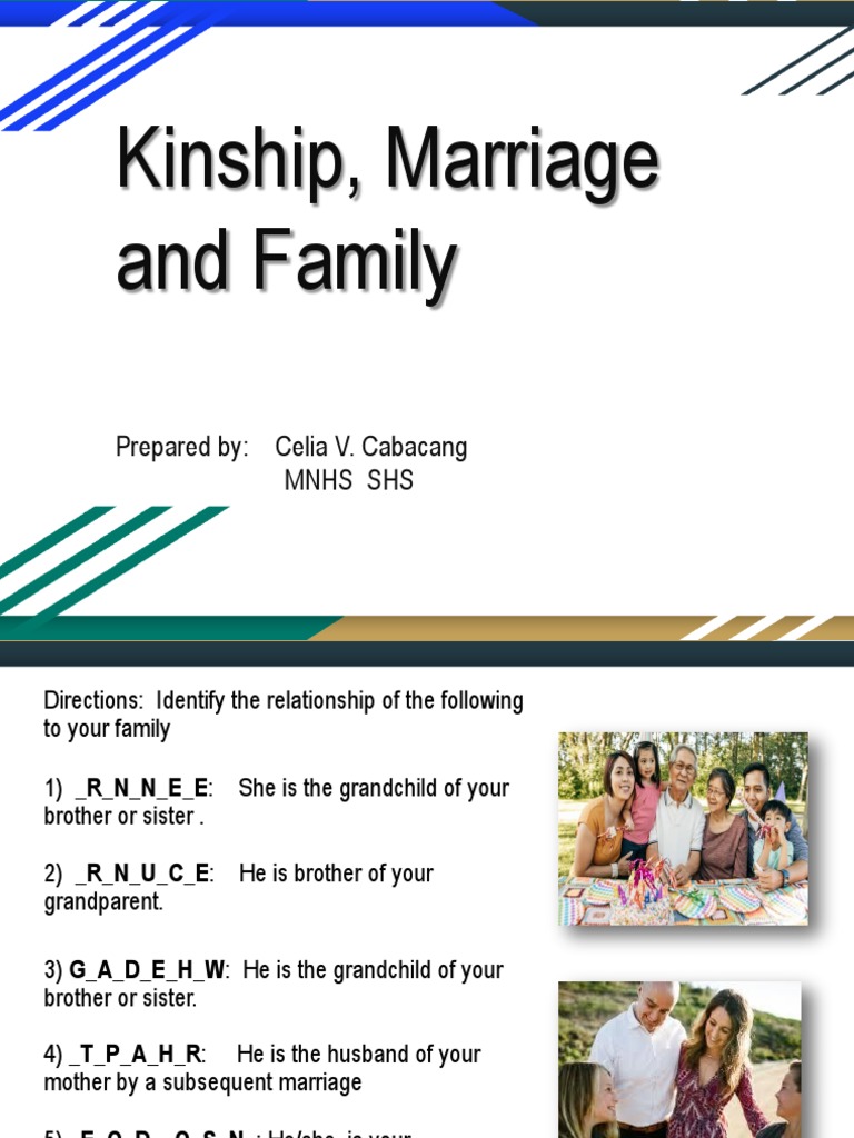 Kinship Marriage Family | PDF | Kinship | Marriage