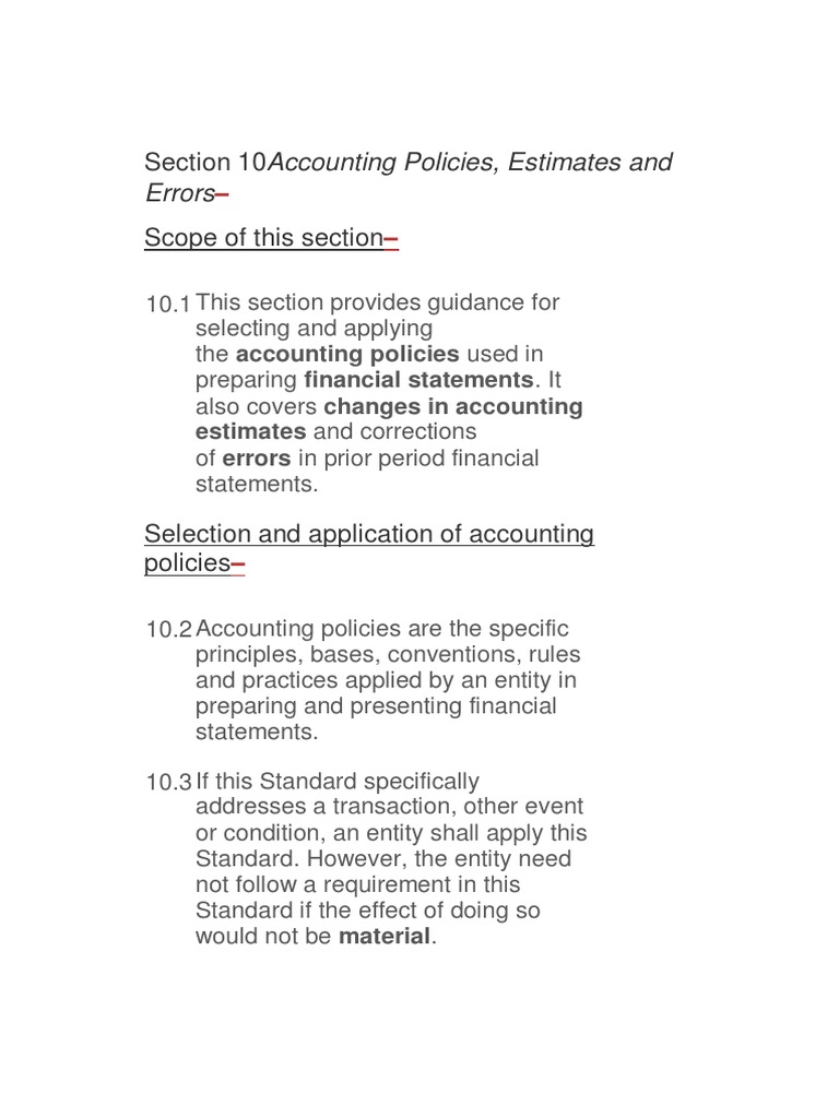 Section 10 - IFRS For SME's | PDF