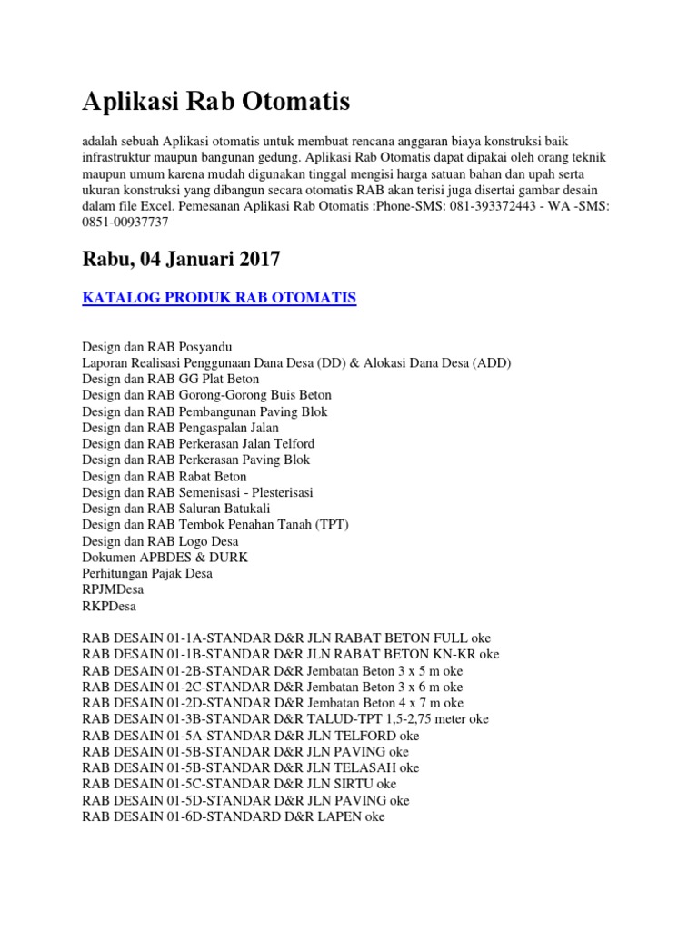 Aplikasi RAB Otomatis Konstruksi | PDF | Komputer | Teknologi & Rekayasa
