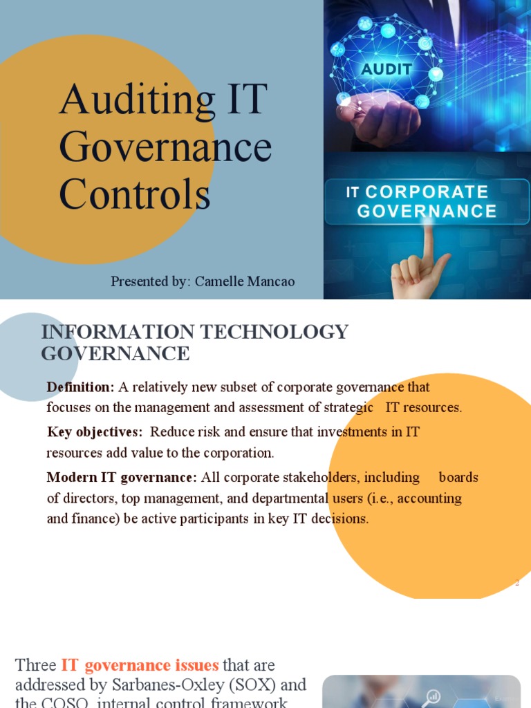 IT Governance Audit Controls Overview | PDF | Outsourcing | Disaster ...