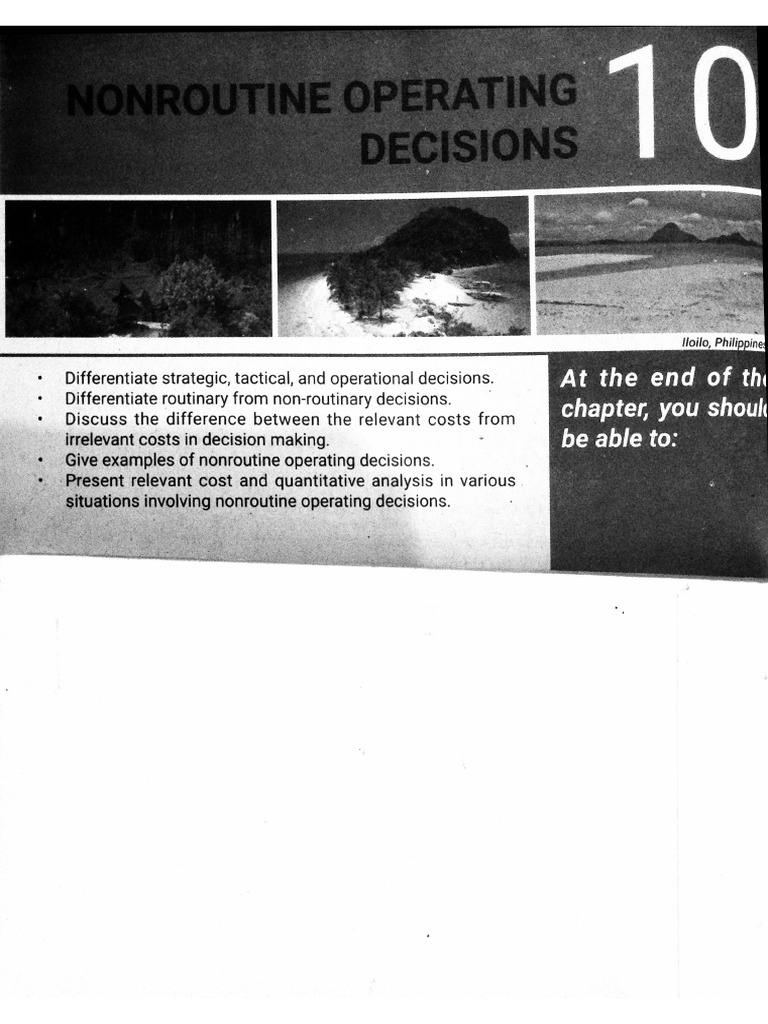 CH 10 Non Routine Op. Decisions | PDF