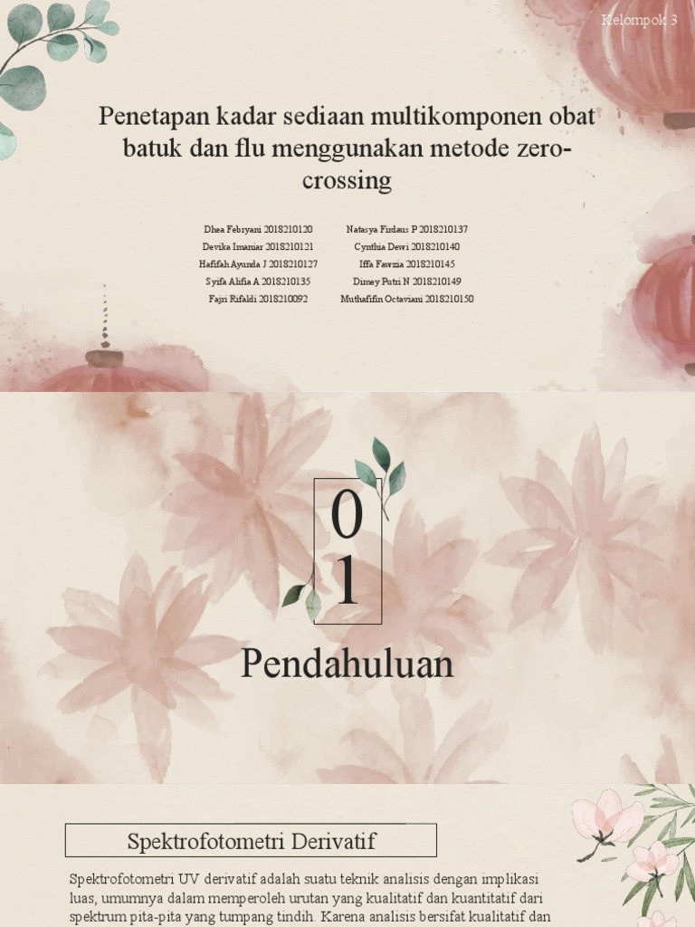 PK Sediaan Multikomponen Dengan Metode Zero Crossing | PDF