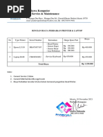 Nota Service Laptop dan Komputer | PDF