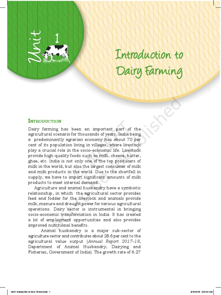 3.dairy Farming | PDF | Agriculture | Dairy Cattle