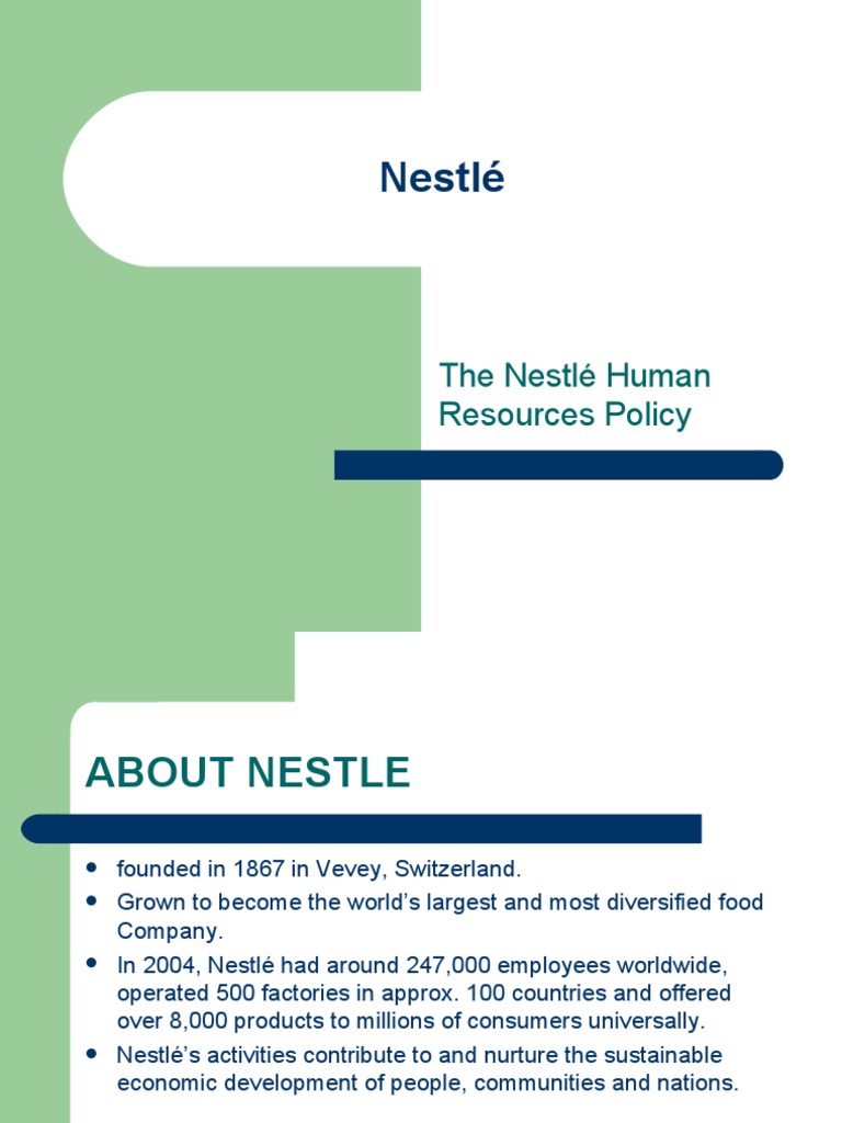 Nestlé HR Policy Overview | PDF | Employment | Nestlé