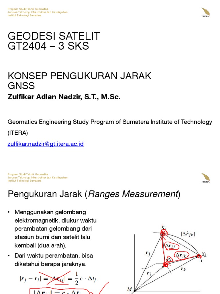 Geosat#12 - Konsep Pengukuran Jarak (GPS - GNSS) | PDF