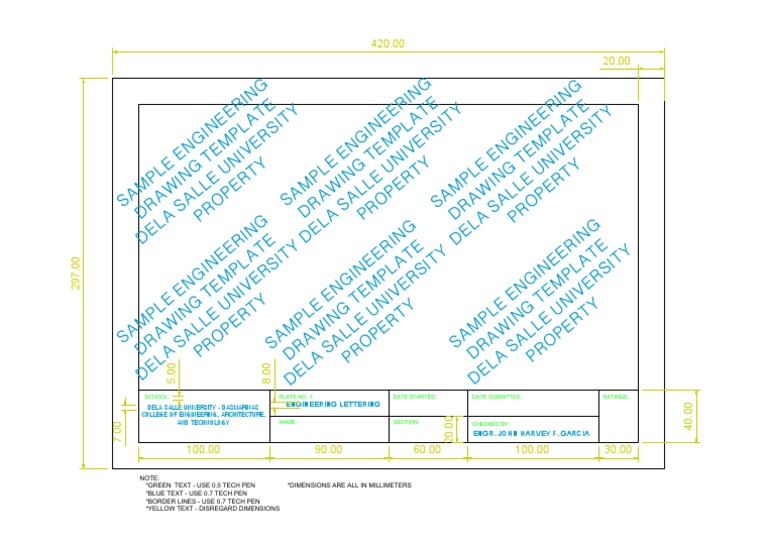 Engineering Drawing Template Sample | PDF