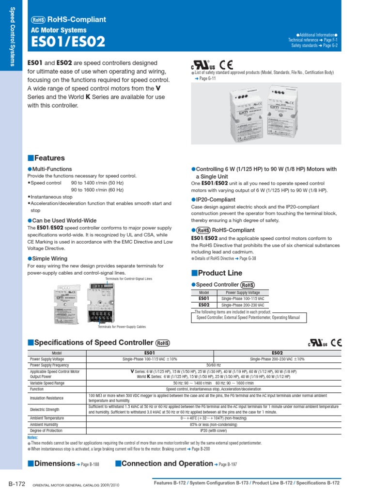 RoHS-Compliant Speed Controllers | PDF | Electric Motor | Transmission ...