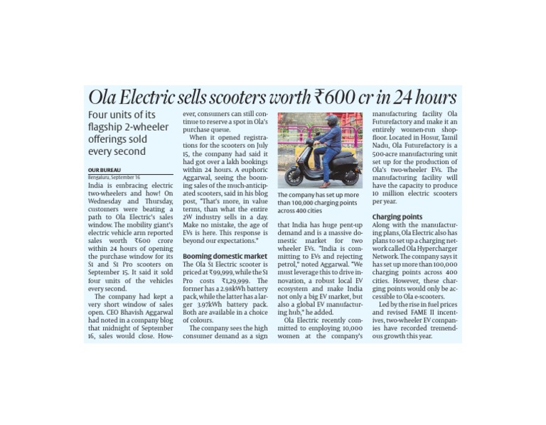 Case Study Ola Electric | PDF | Electric Vehicle | Vehicles