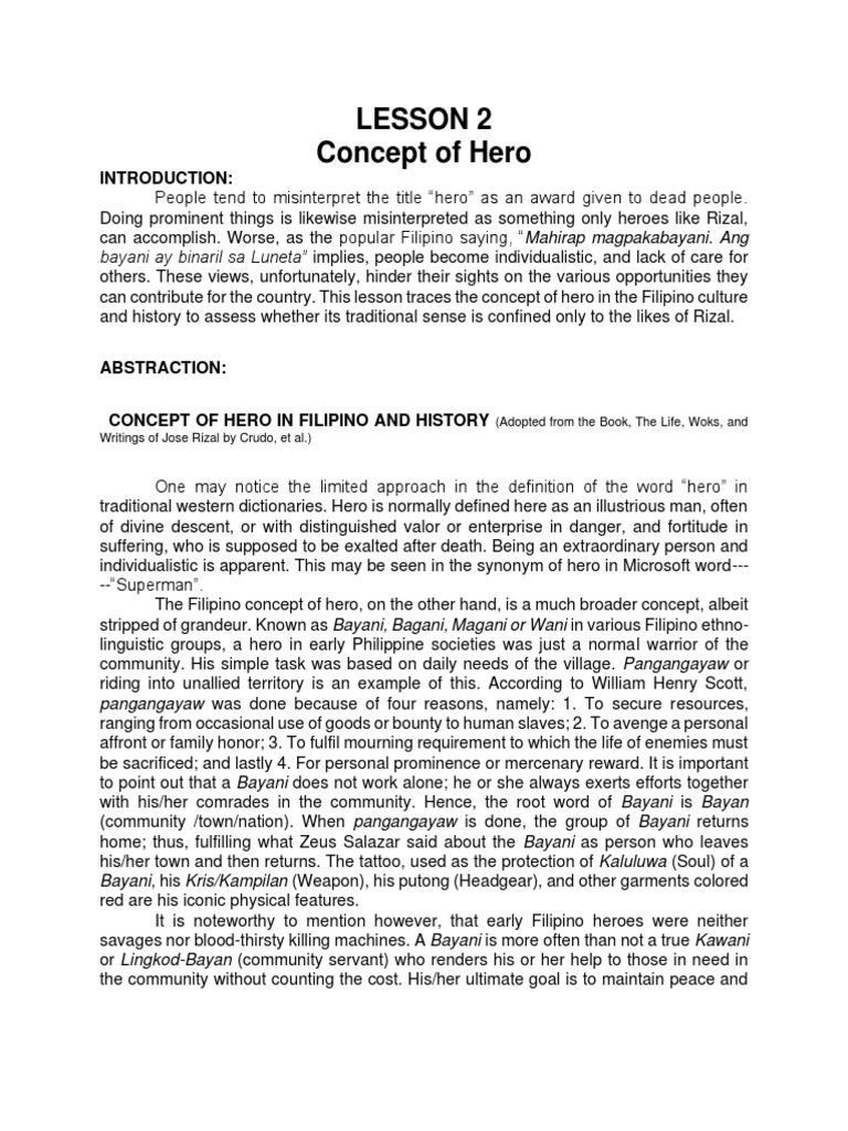 Concept of Hero | PDF | Hero | Concept