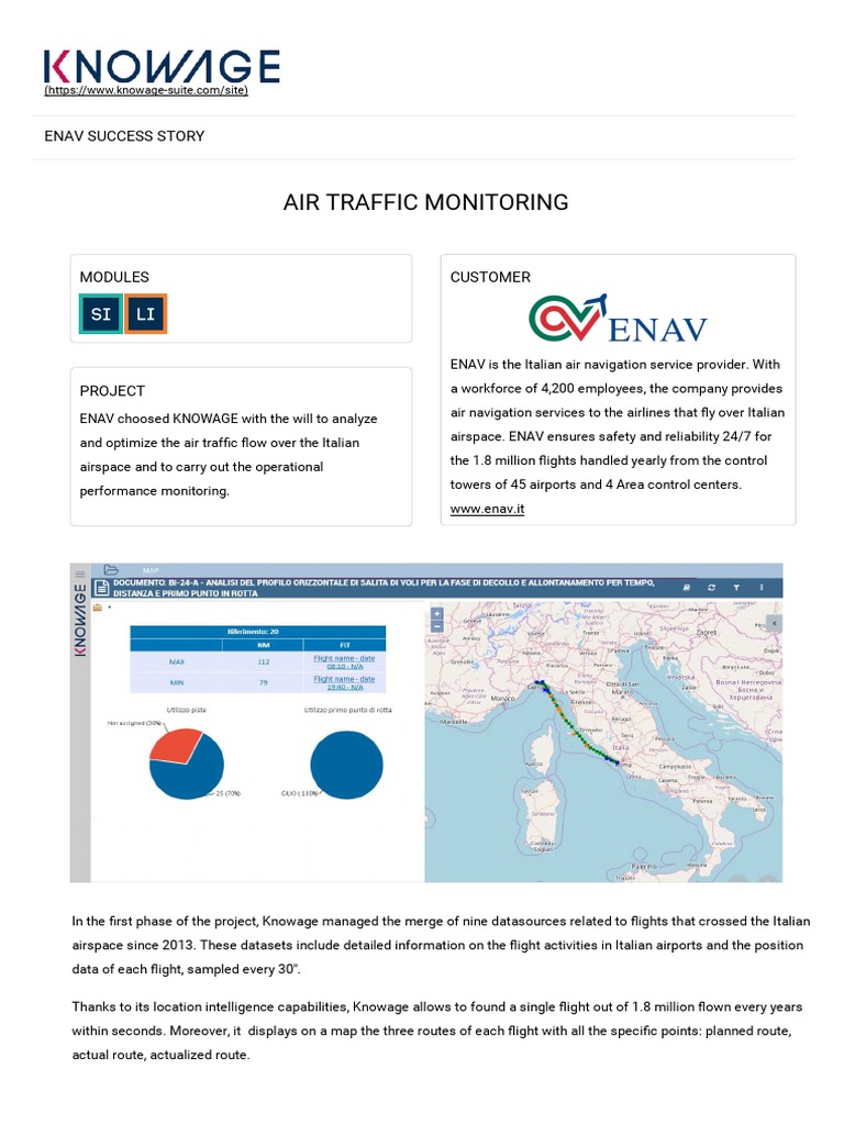 Enav Success Story Knowage | PDF | Air Traffic Control | Information ...