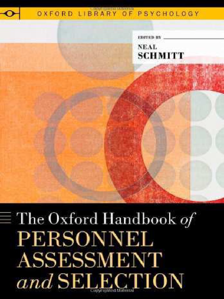 The Oxford Handbook of Personnel Assessment and Selection by Neal ...