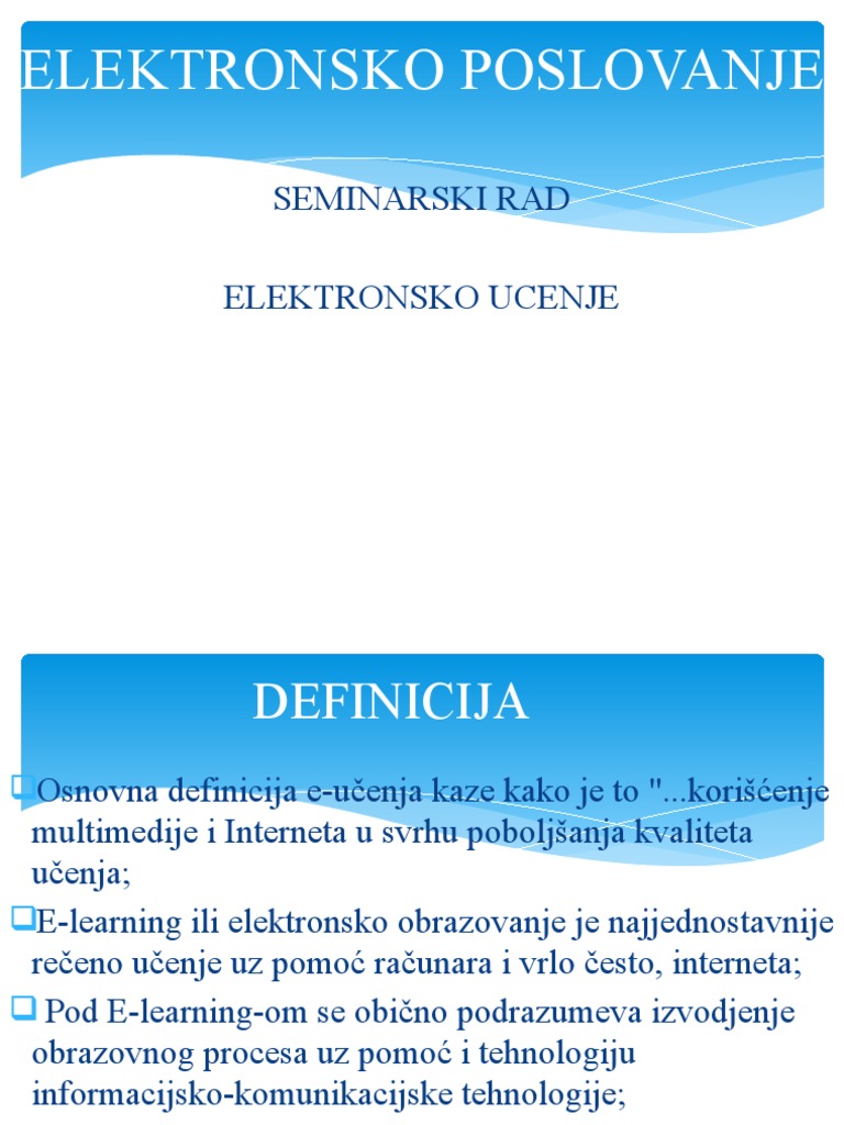 Elektronsko Poslovanje | PDF