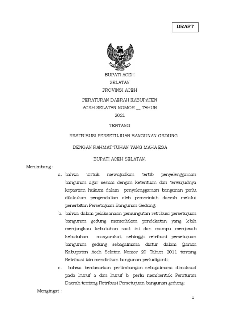 Draft Perda PBG Rev | PDF