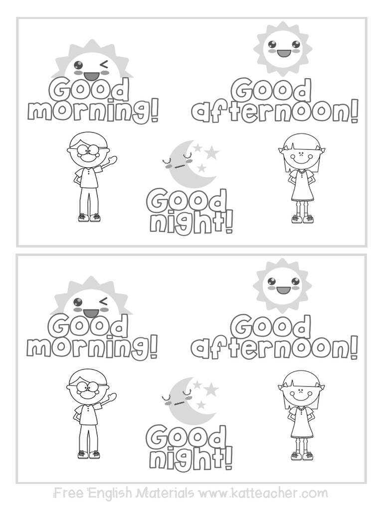 Good Morning Coloring Sheet For Classroom | PDF