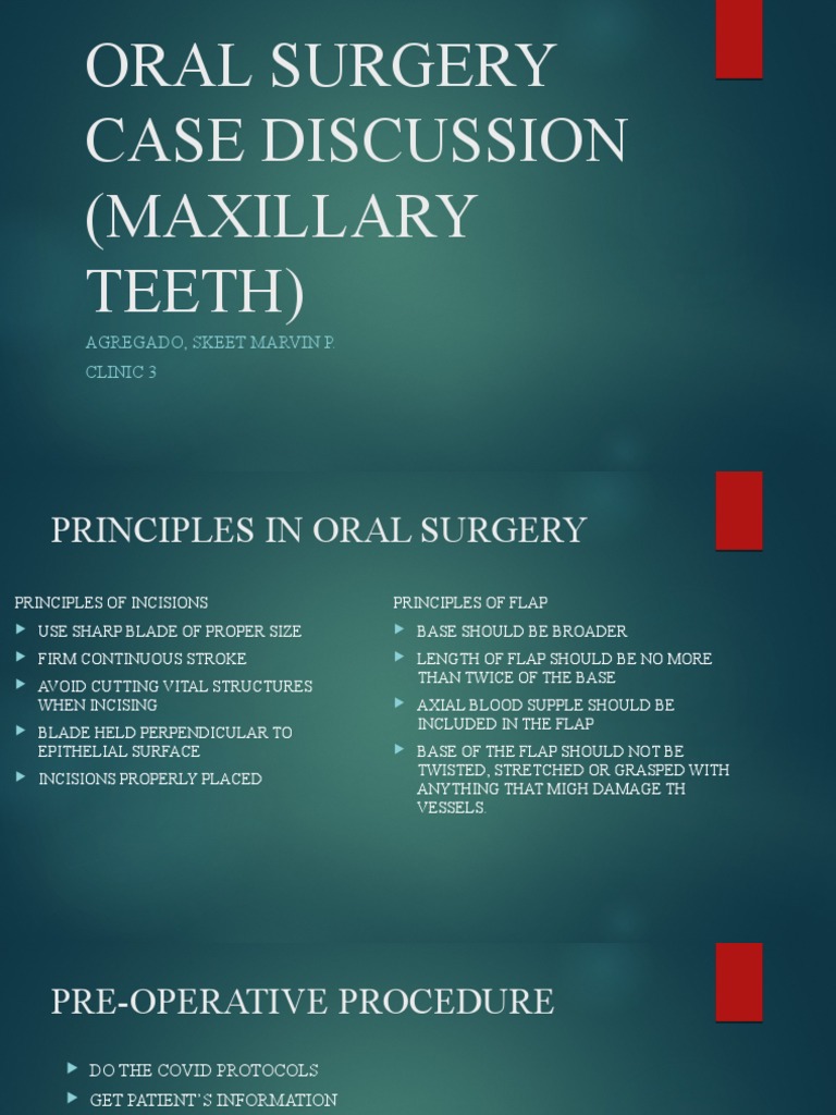 Maxillary Teeth Extraction Techniques | PDF | Anesthesia | Clinical ...