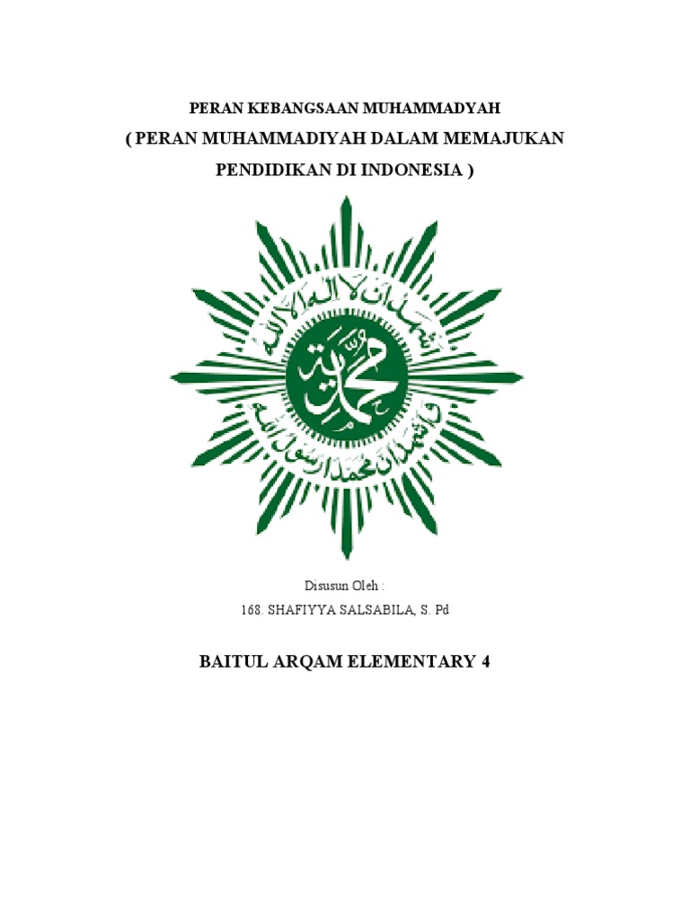 Peran Muhammadiyah Dalam Memajukan Pendidikan Di Indonesia | PDF