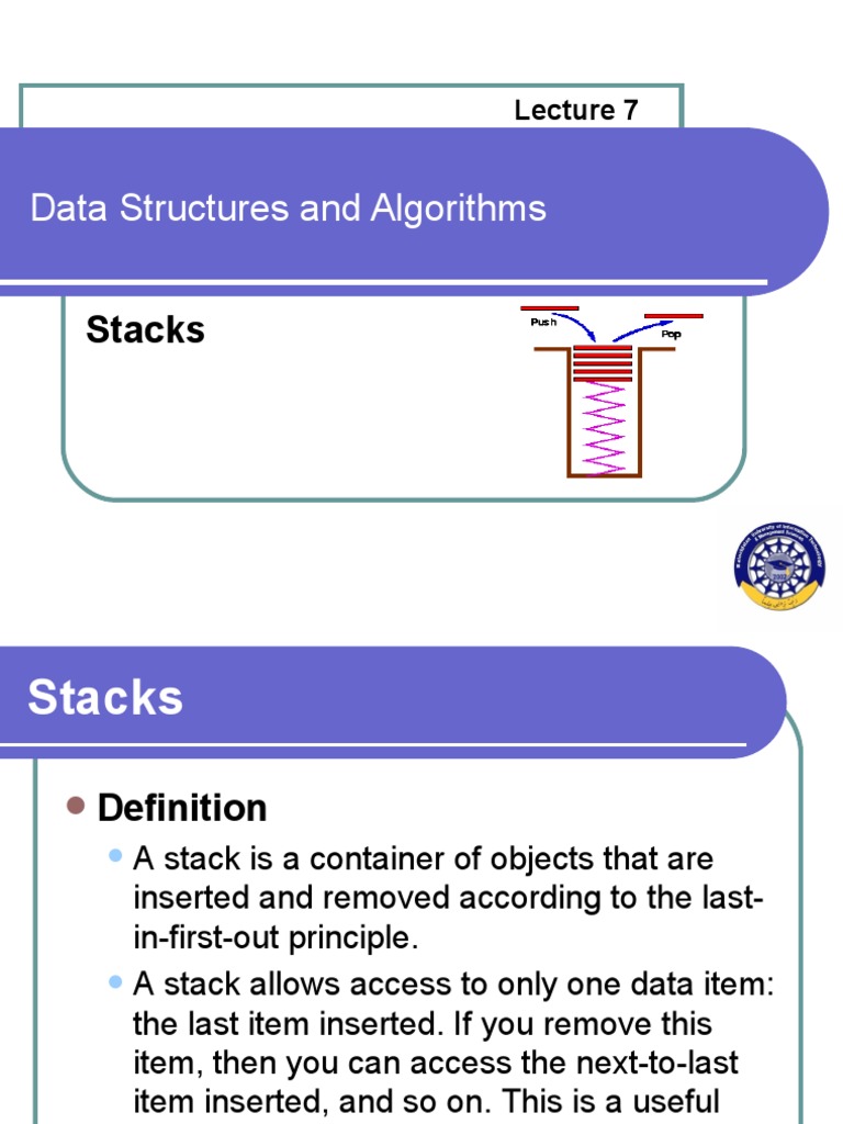 Data Structures and Algorithms: Stacks | PDF | Computer Programming | Computing