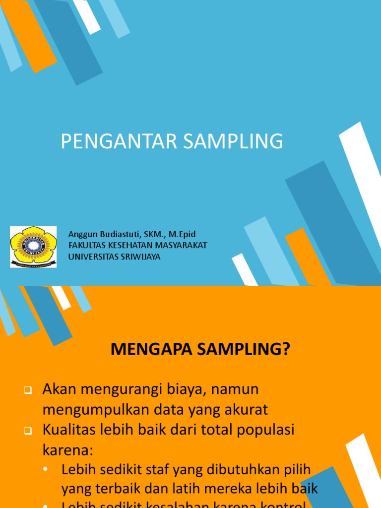 Sesi 1. Pengantar Sampling - En.id-Digabungkan | PDF | Kesehatan Holistik