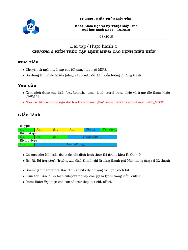 Chap2.2.MIPS ISA Control | PDF
